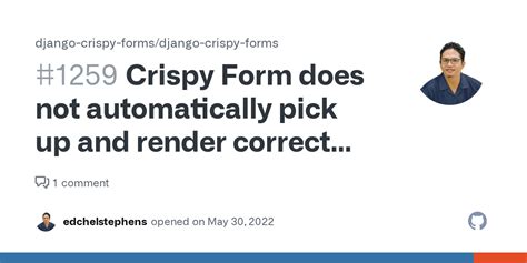 Crispy Form Does Not Automatically Pick Up And Render Correct Input