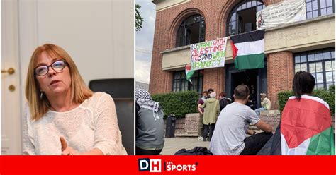 Annemie Schaus Met Fin à Loccupation De Lulb Par Les Pro Palestiniens