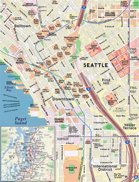 Map Of Seattle Offline Map And Detailed Map Of Seattle City