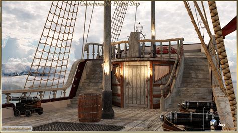 Pw Customizable Pirate Ship Daz 3d Pw Customizable Pirate Ship Daz 3d