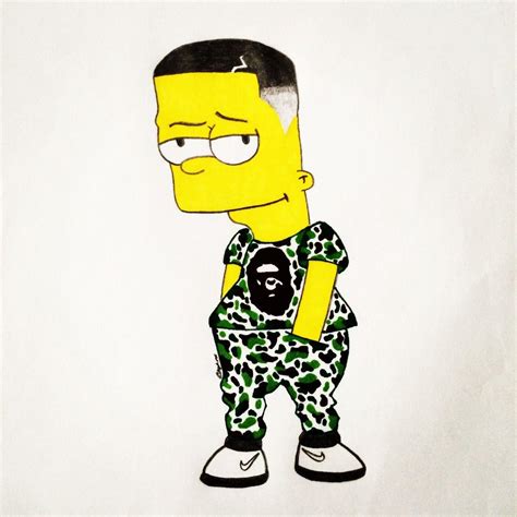 Bape Bart Simpson Wallpapers Top Free Bape Bart Simpson Backgrounds