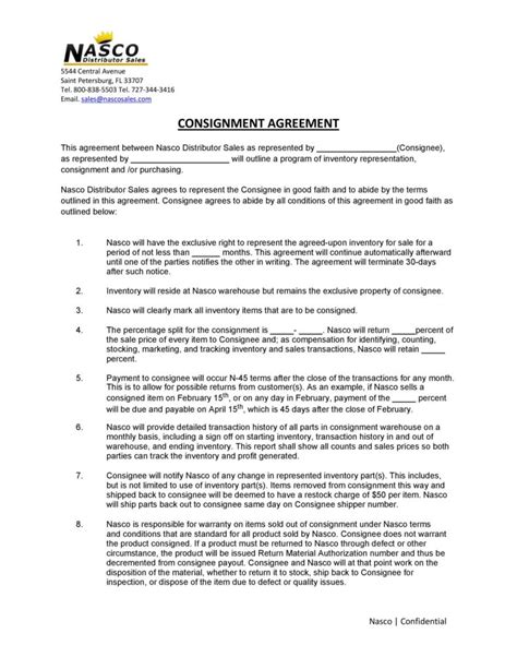 40 Best Consignment Agreement Templates And Forms ᐅ Templatelab