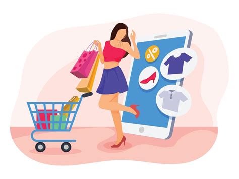 lady adding items into cart illustration 15286003 vector art at vecteezy