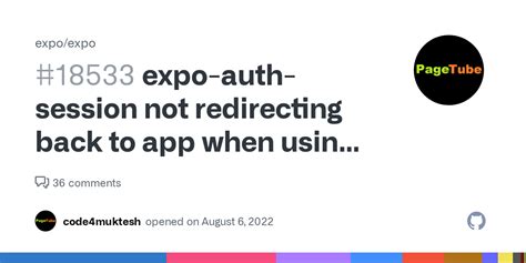 Expo Auth Session Not Redirecting Back To App When Using Facebook OAuth Issue Expo