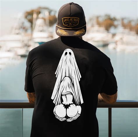 Oral Sex With Ghost Dirty Love Casual Black And White Print T Shirt