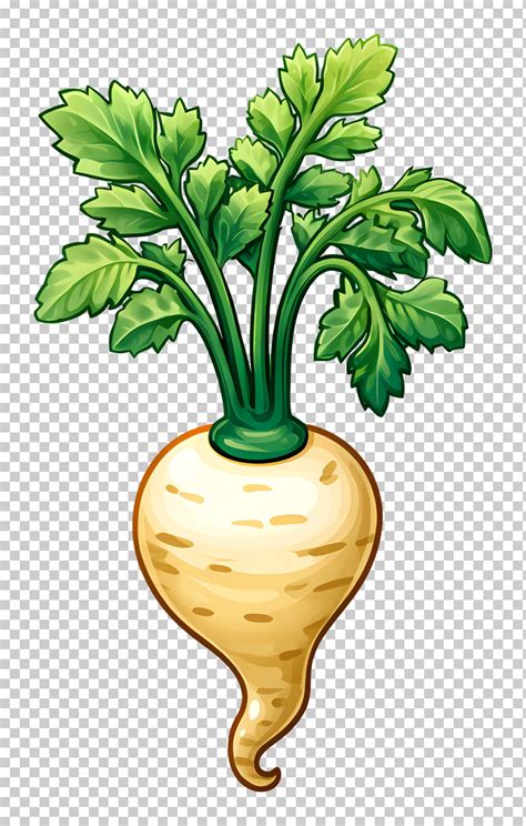 Parsnip Fresh Turnip With Green Leaves Png Clipart Garden Green