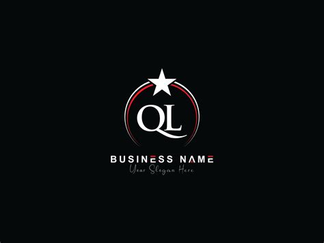 Premium Royal Star Ql Logo Vector Unique Circle Ql Logo Letter Vector