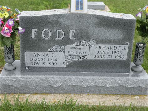 Erhardt Jacob Fode 1906 1996 Find A Grave äreminne