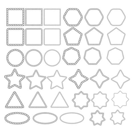 Premium Vector Rope Basic Chape Frame Vector Pattern