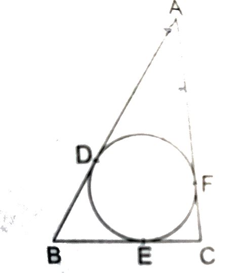 In the given figure, a circle inscribed in a triangle ABC, touches the