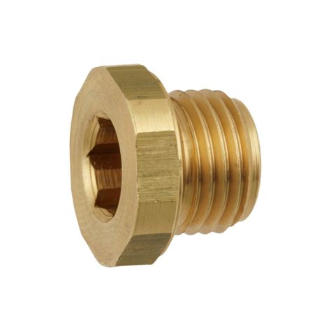 Compressed Air Sealing Plug Brass Cylindrical Male Thread 12