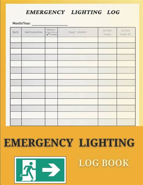 Emergency Light Record Forms Click Fire Safety Log Book Marshall