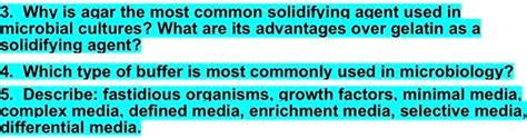 3 Why Is Agar The Most Common Solidifying Agent Used In Microbial