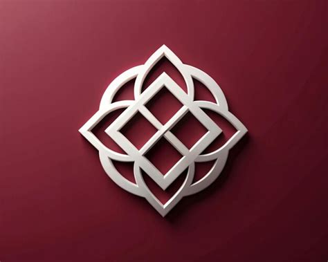 Maroon Background 3d Logo Mockup Design Premium Ai Generated Image