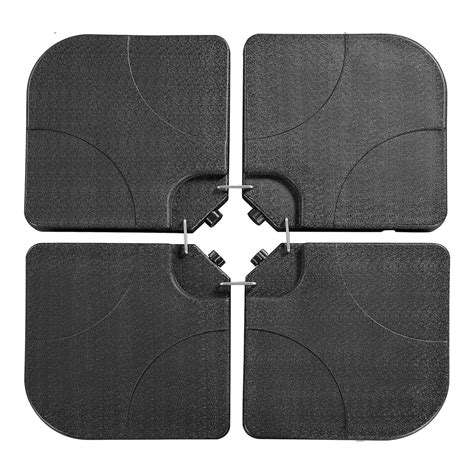 4 Piece Umbrella Base Outdoor Umbrella Stand Square Shaped Cantilever Offset Filled With Sand