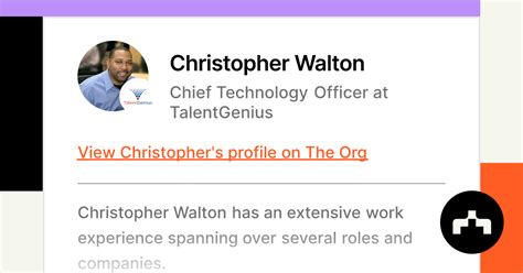Christopher Walton Chief Technology Officer At Talentgenius The Org