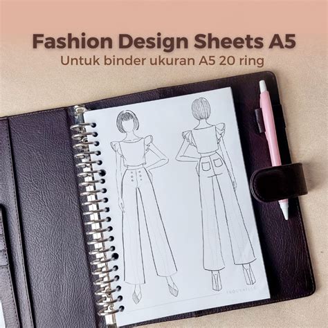 Jual Isi Binder Ukuran A5 Untuk Gambar Fashion Design Buku Sketsa