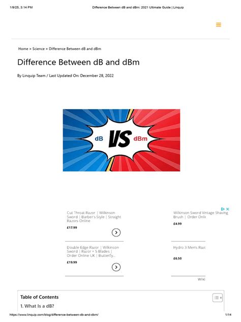 Difference Between Db And Dbm 2021 Ultimate Guide Linquip Pdf