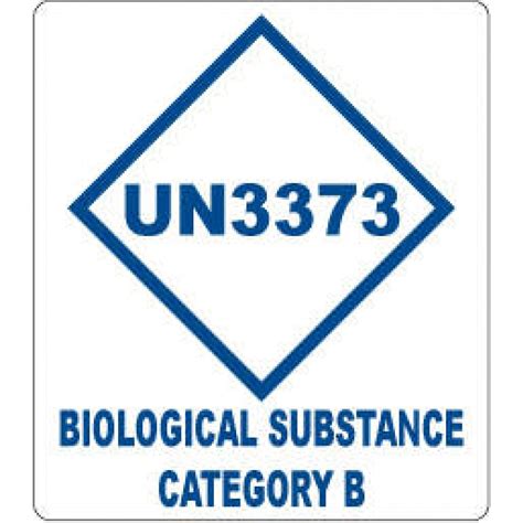 Hazard Label Paper Permanent Un3373 Biological 3 12 X 4 White