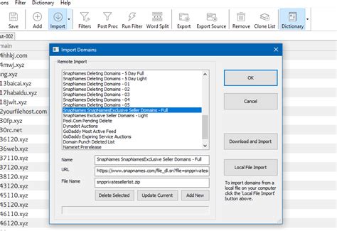 Import Filter Clean And Process Huge Domain Lists Using Domain Name