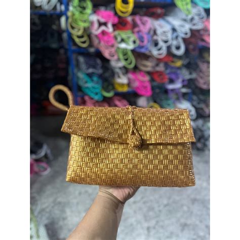 Jual Dompet Anyaman Jali Jali Dompet Muat HP Dompet Wanita Tempat Penyimpanan Serbaguna