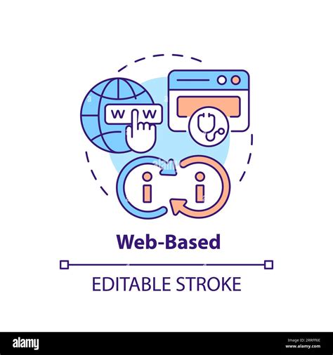 2d Customizable Thin Line Icon Web Based Concept Stock Vector Image