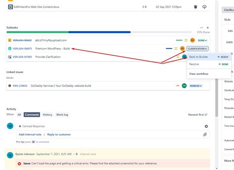 Builder Jira Workflow Website Design Services