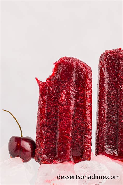 Cherry Popsicles 4 Ingredient Recipe