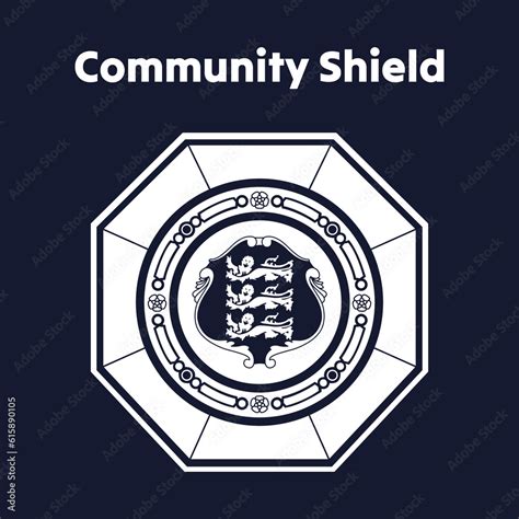 Vetor De Vector Graphic Illustration Of Community Shield Trophy