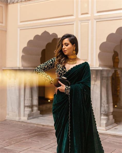 Emerald Green Saree With Blouse Artofit