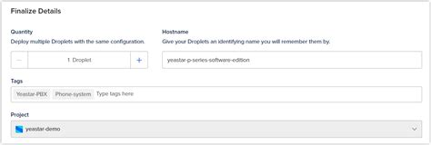 Install Yeastar P Series Software Edition On Digitalocean From