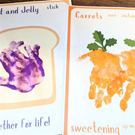Handprint Fruit Veggie Art Bundle 50 Food Designs Printable Crafts
