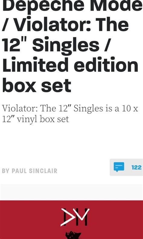 Depeche Mode Violator 12 Inch Singles Box Set Hobbies And Toys Music