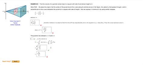 solved examples find the volume of a pyramid whose base is a