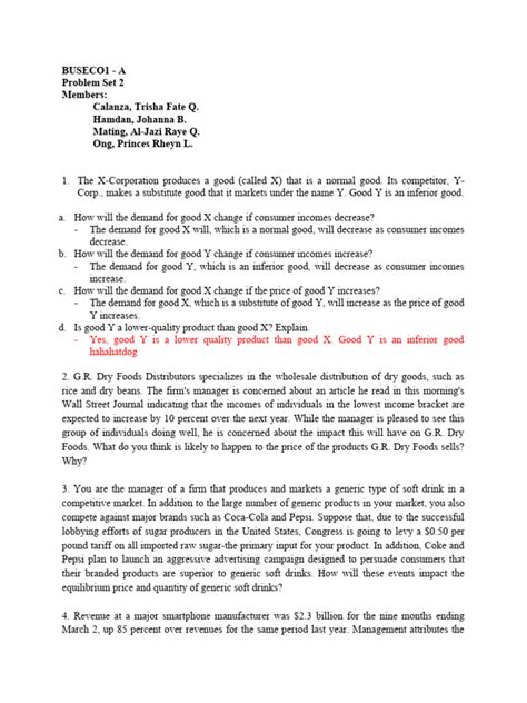 Problem Set 2 Pdf Demand Marketing