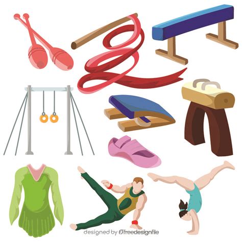 Gymnastics Set Vector Free Download