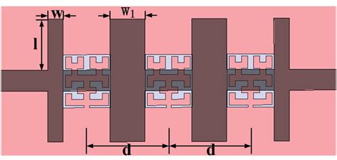 layout of the hcr dgs lowpass filter a 2 cell b 3 cell download scientific diagram