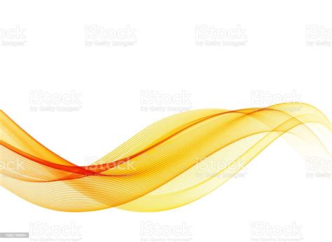Abstract Vector Background With Orange Smooth Color Wave Stock