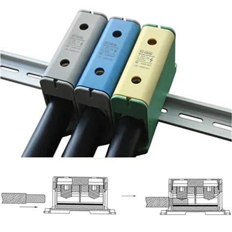 Utl Din Rail Mounting Distribution Aluminum Connector Terminal Block Big Current Terminal Block