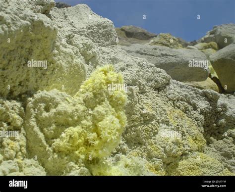 Stone Rock Sulphur Brimstone Rock Gas Sulphur Brimstone Vulcan Volcano