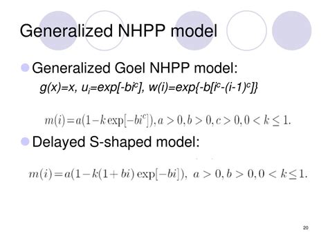 Ppt A Unified Scheme Of Some Nonhomogenous Poisson Process Models For