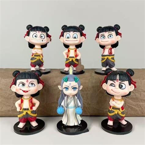现货哪吒手办盲盒之魔童降世周边动漫卡通敖丙公仔玩具桌面摆包邮 阿里巴巴