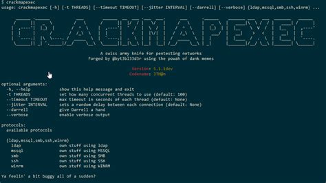 weird crackmapexec exe terminal output [←[1m←[34m[ ]←[0m] · issue 499