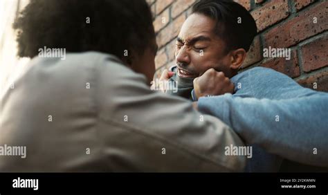 Anger Conflict Or Fighting With Men In City For Aggressive