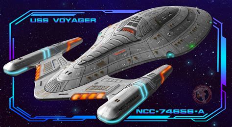 Uss Voyager Ncc 74656 A Framed View 3 By Scifi Shipyards On Deviantart