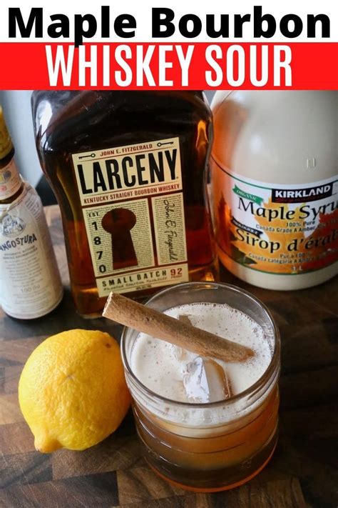 Maple Bourbon Sour Whiskey Cocktail Recipe Recipe Bourbon Sour Cocktail Drinks Recipes