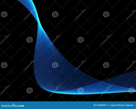 Elegant Abstract Dark Blue Wave Background Stock Illustration