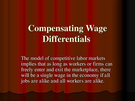Solution Compensating Wage Differentials Presentation Studypool