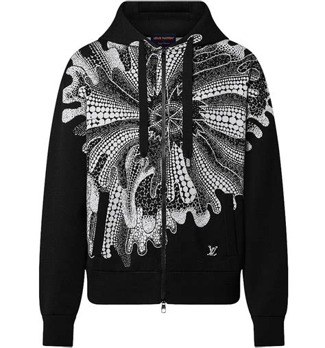 Louis Vuitton X Yayoi Kusama Psychedelic Flower Zipped Hoodie Black