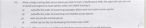 Solved Given A Large Training Data Set On Which You Wish Chegg
